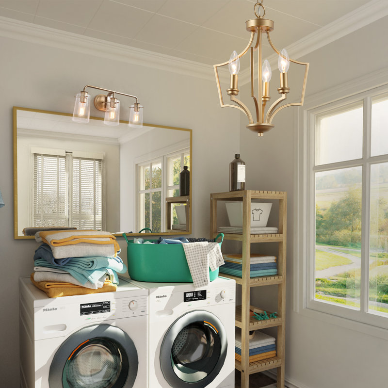 Mercer41 Loray 3 - Light Candle Style Geometric Chandelier & Reviews | Wayfair